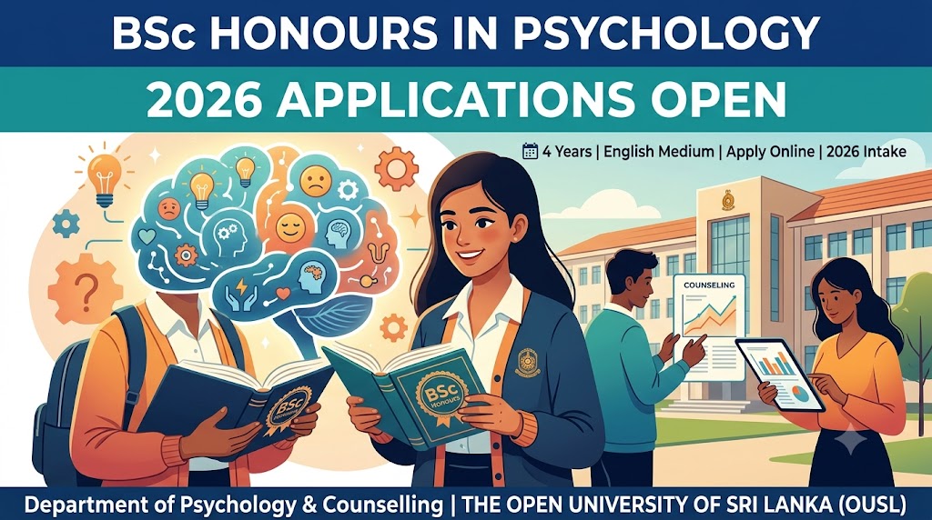 BSc Honours in Psychology 2026 - OUSL Applications Open - Examresults.lk